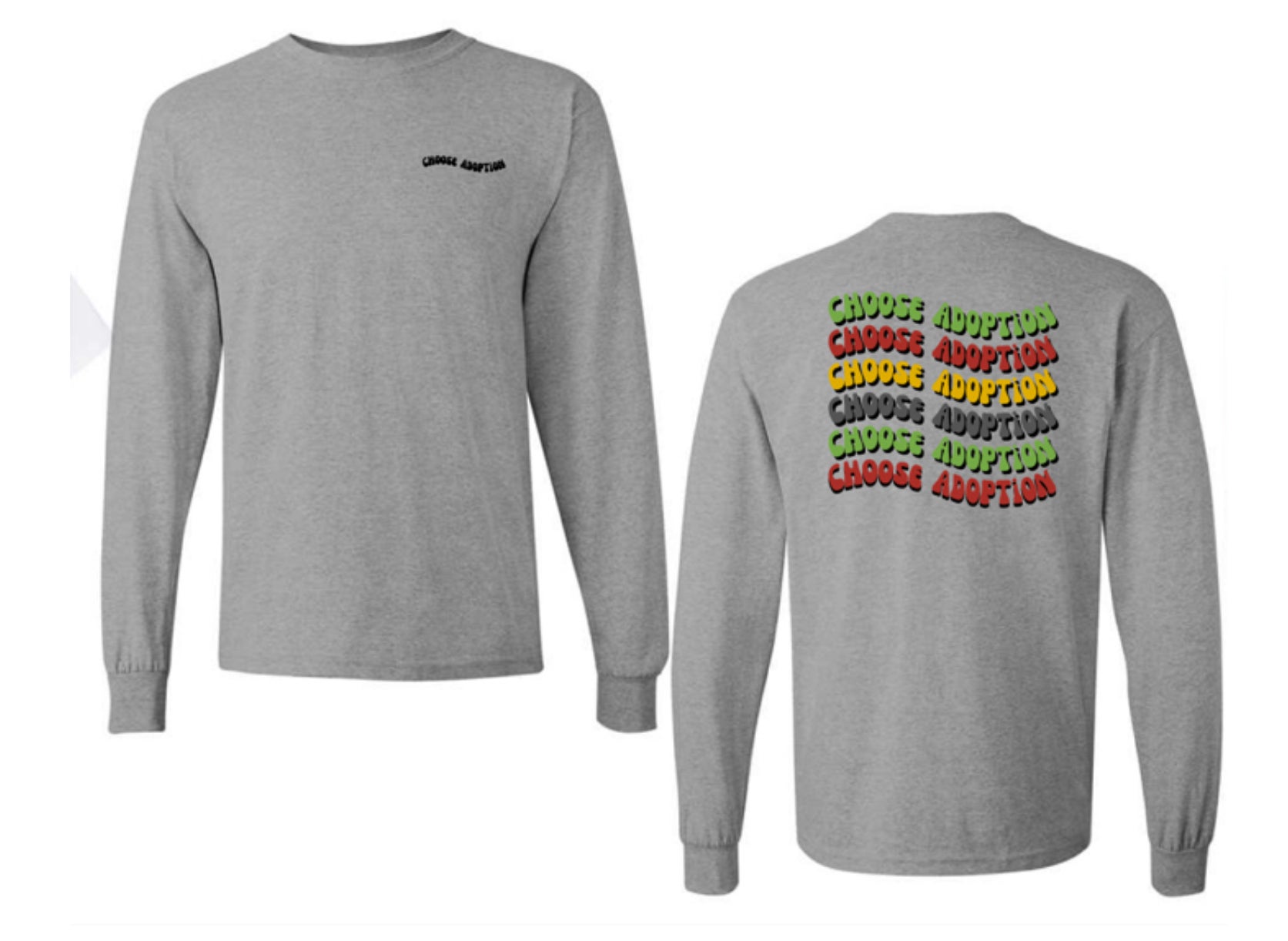 asv choose adoption long sleeve $ 38 . 00